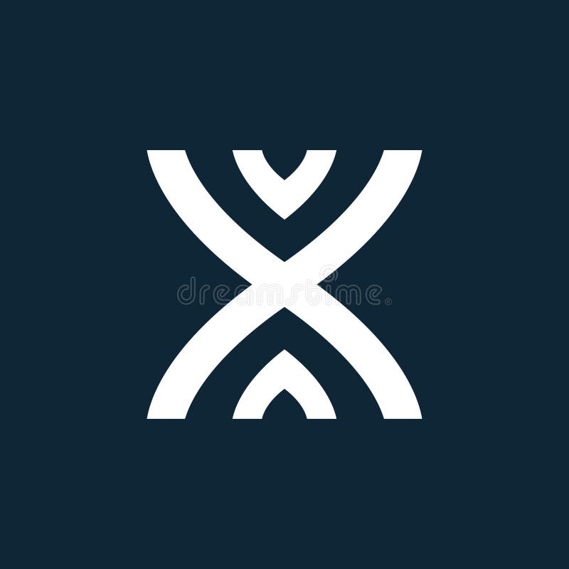 Letter X with Sand Glass Modern Unique Monogram Logo Stock Illustration ...