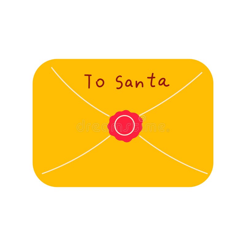 Letter Santa Christmas New Year Icon Element Stock Vector ...