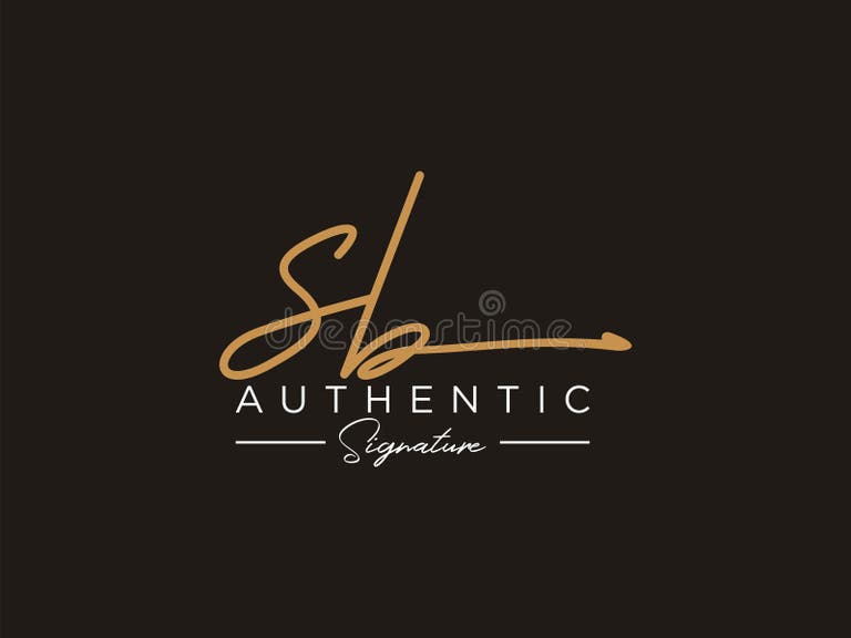 Letter SB Signature Logo Template Vector Stock Vector - Illustration of ...