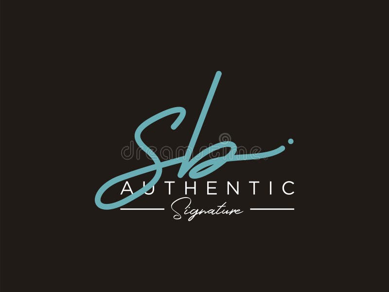 Letter SB Signature Logo Template Vector Stock Vector - Illustration of ...