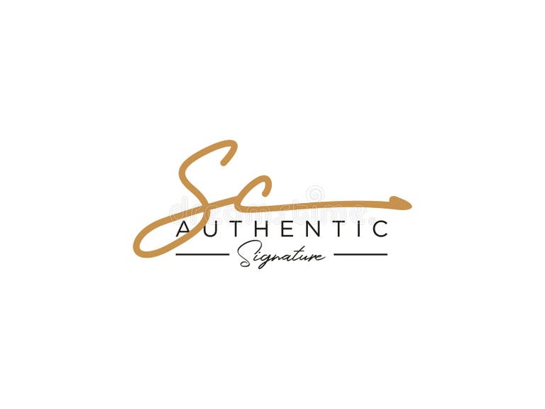 Letter SC Signature Logo Template Vector Stock Vector - Illustration of ...