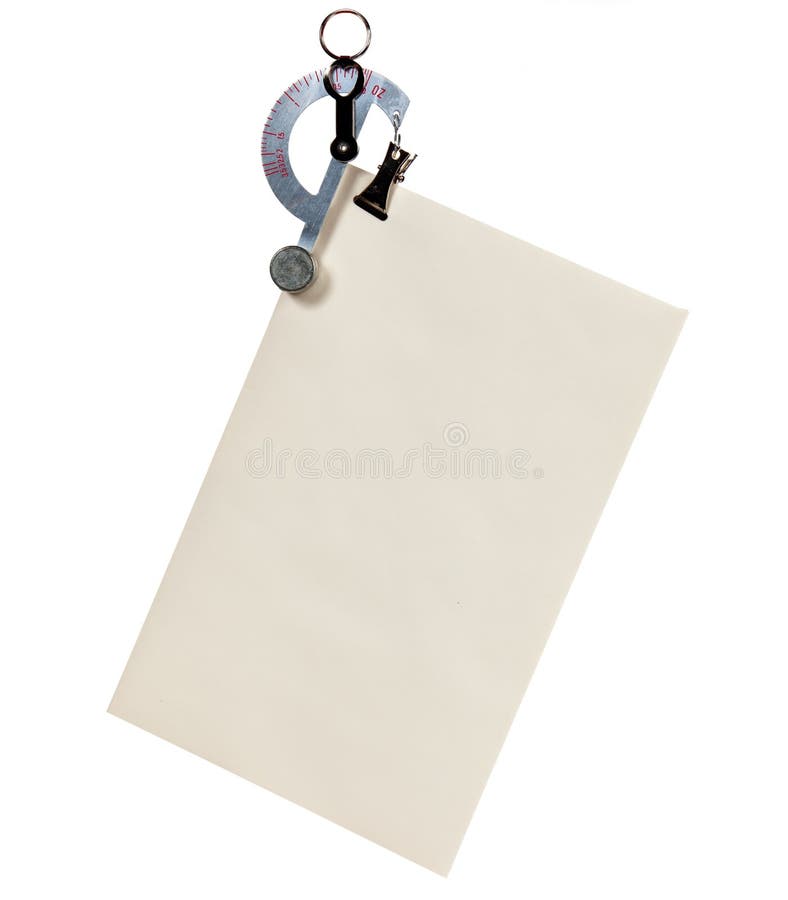 Letter Scale Weighing an Envelope Stock Photo - Image of gram, tool ...