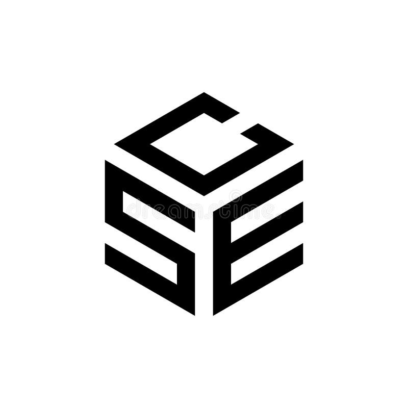 Letter SCE Cube Logo Design Stock Illustration - Illustration of letter ...