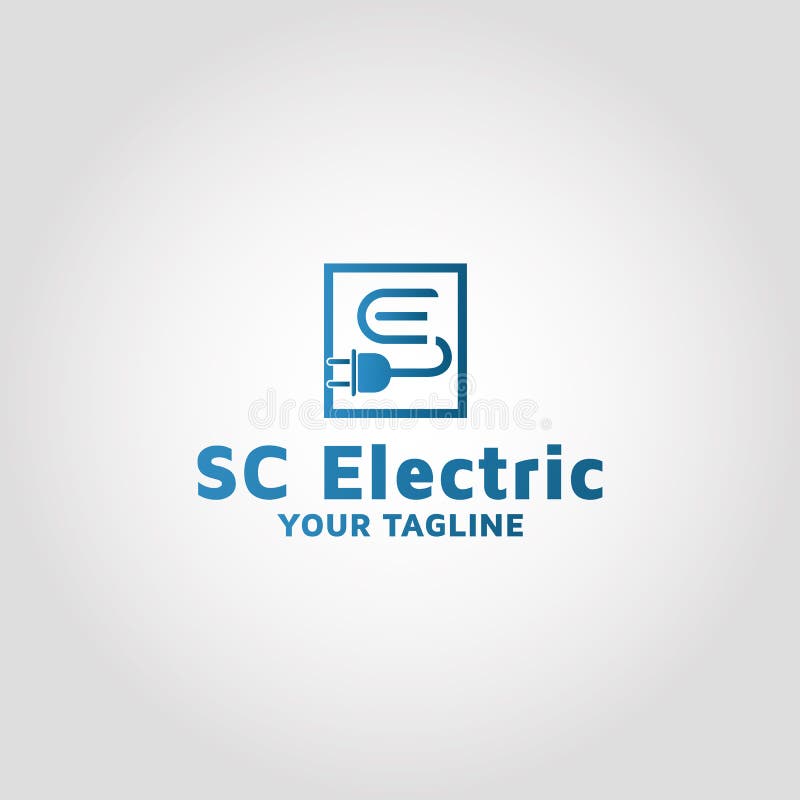 Letter SCE Electric Vector Logo Design Template Stock Vector ...