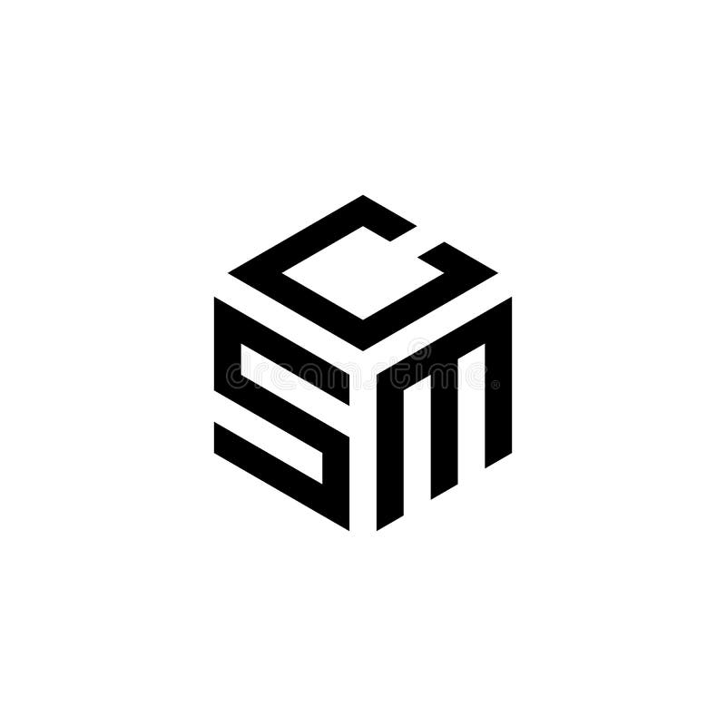 Letter SCM Cube Logo Design Stock Illustration - Illustration of design ...