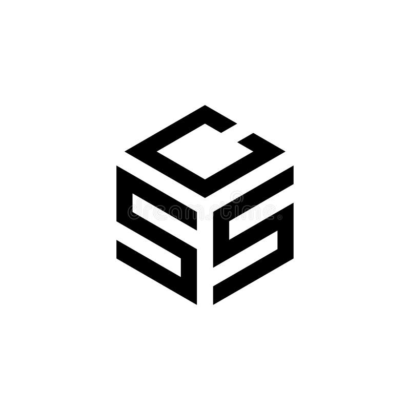 Letter SCS Cube Logo Design Stock Illustration - Illustration of ...