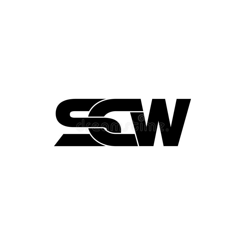 Letter SCW Simple Monogram Logo Icon Design. Stock Vector ...