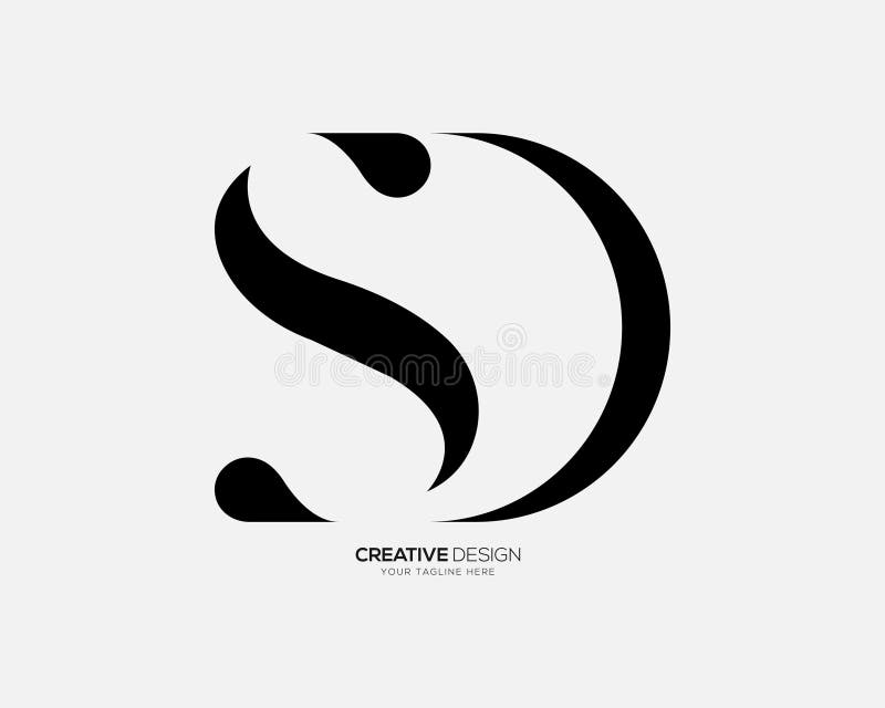 Letter Sd Creative Classic Shape Elegant Typography Logo Stock ...