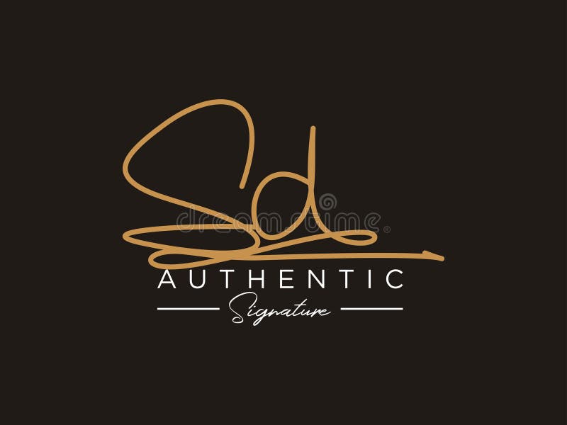 Letter SD Signature Logo Template Vector Stock Vector - Illustration of ...