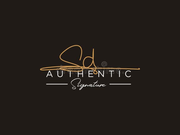 Letter SD Signature Logo Template Vector Stock Vector - Illustration of ...