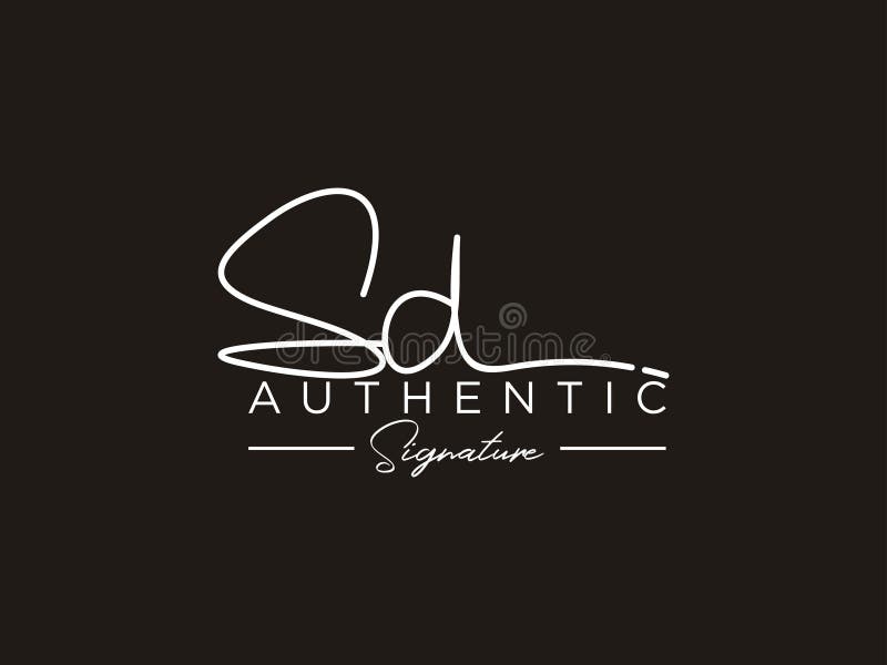 Letter SD Signature Logo Template Vector Stock Vector - Illustration of ...