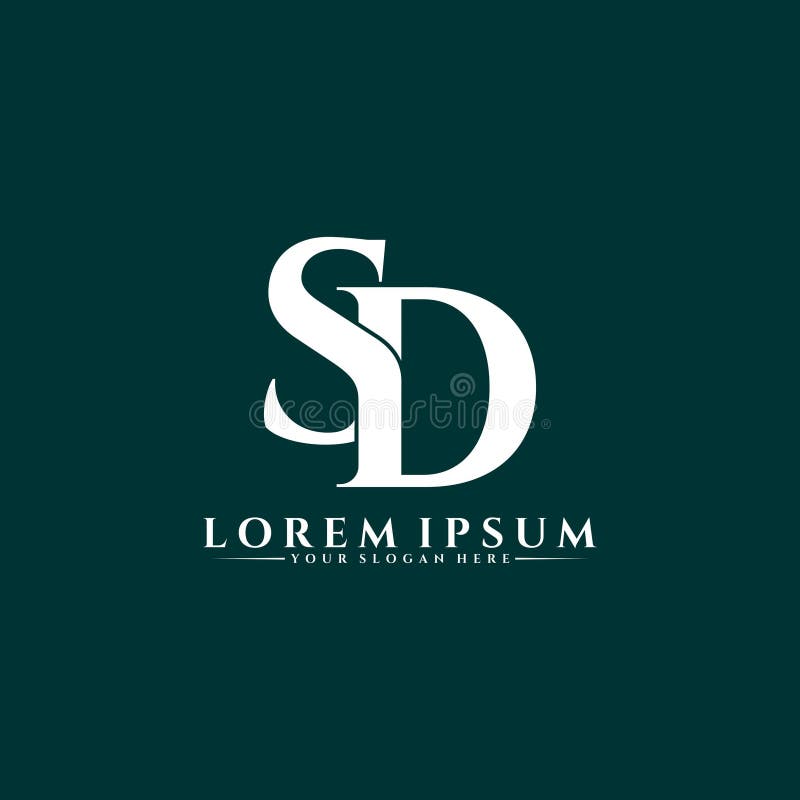 Letter SD Simple Monogram Logo Icon Design. Stock Vector - Illustration ...