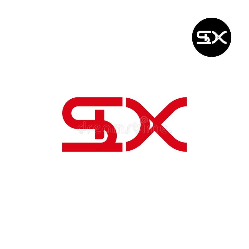 Letter SDX Monogram Logo Design Stock Vector - Illustration of company ...