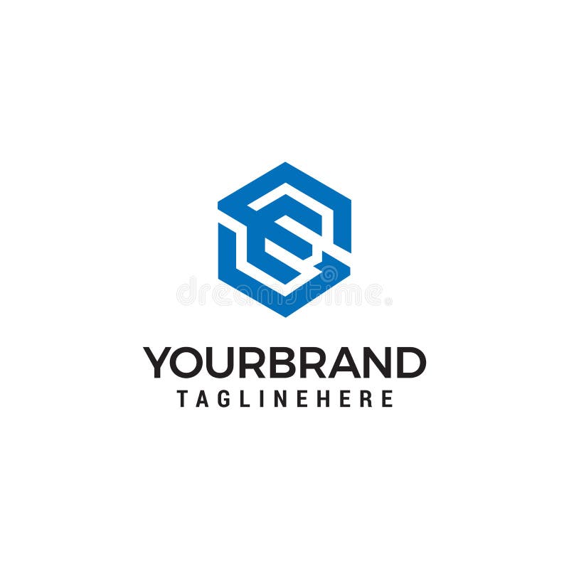 Letter SE ES Line Hexagon Logo Minimal Simple Modern Design Vector ...