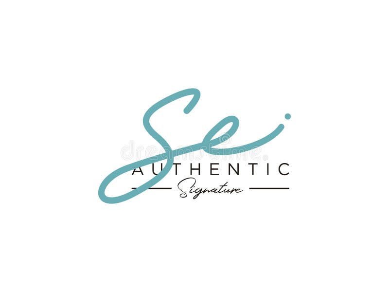 Letter SE Signature Logo Template Vector Stock Vector - Illustration of ...