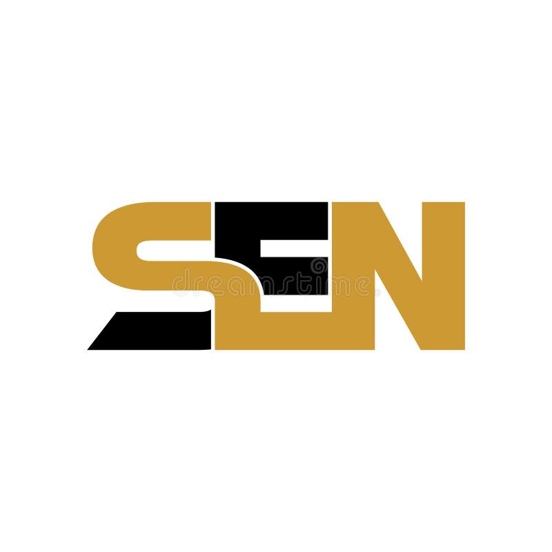 Letter SEN Simple Monogram Logo Icon Design. Stock Vector ...