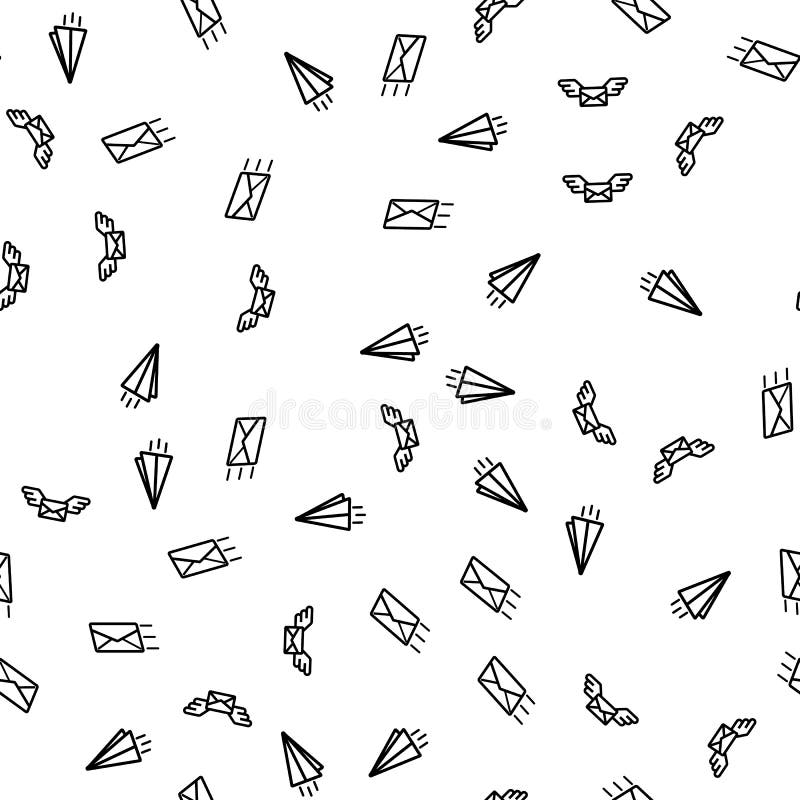 Letter Sending on Post Office Seamless Pattern Stock Vector - Illustration of mail ...