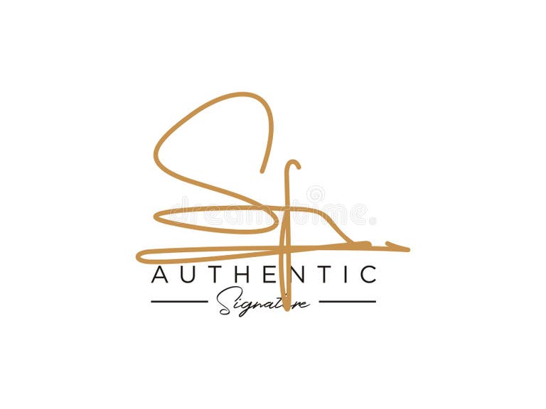 Letter SF Signature Logo Template Vector Stock Vector - Illustration of ...