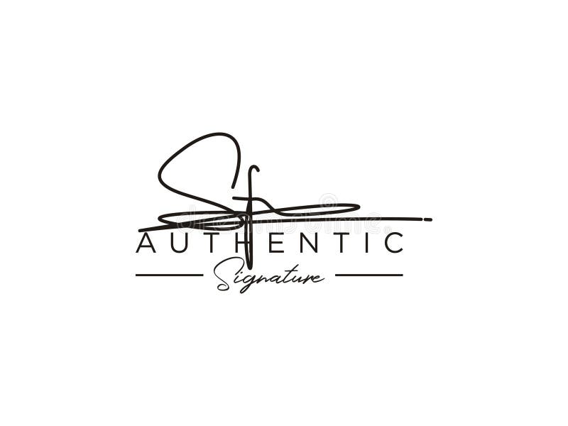 Letter SF Signature Logo Template Vector Stock Vector - Illustration of ...