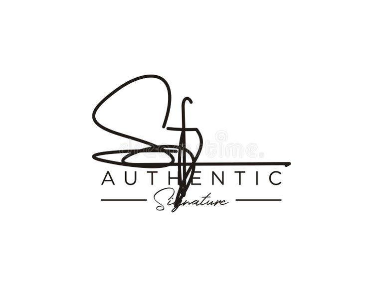 Letter SF Signature Logo Template Vector Stock Vector - Illustration of ...
