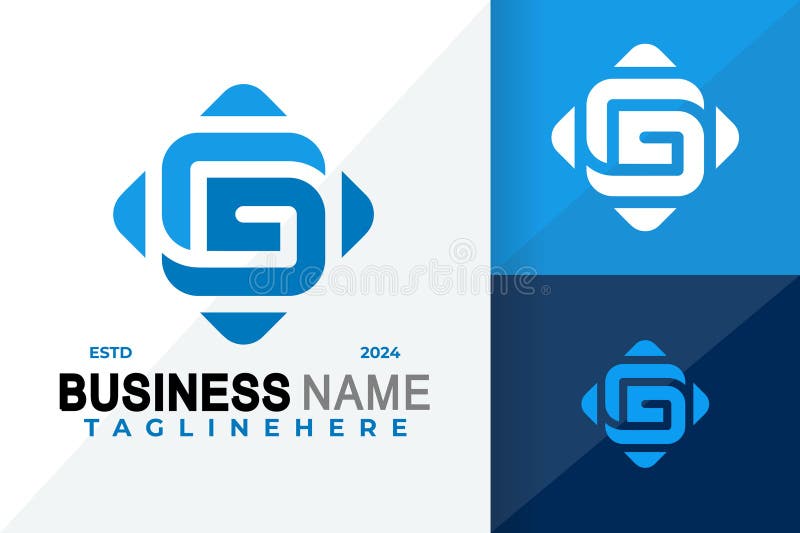 Letter Sg or Gs Monogram Logo Icon Vector Design Illustration Stock ...