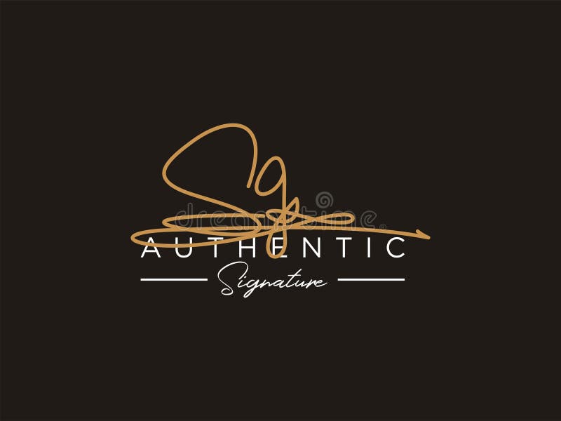 Letter SG Signature Logo Template Vector Stock Vector - Illustration of ...