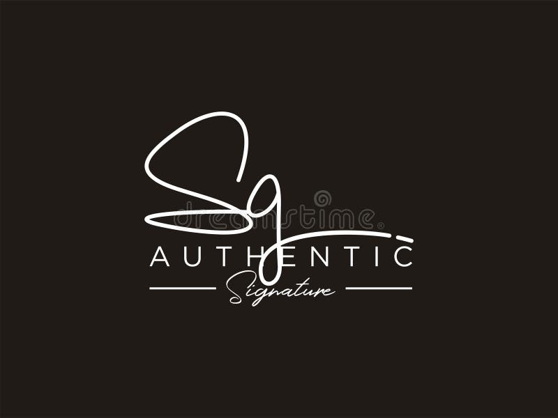 Letter SG Signature Logo Template Vector Stock Vector - Illustration of ...