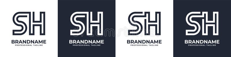 Letter SH or HS Global Technology Monogram Logo, Suitable for Any ...