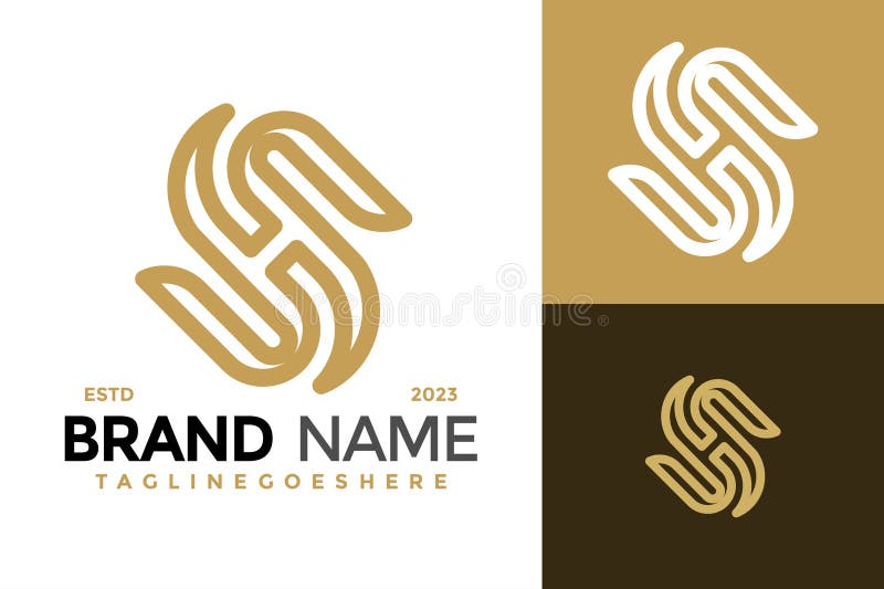 Letter SH or Hs Unique Monogram Logo Design Vector Symbol Icon ...