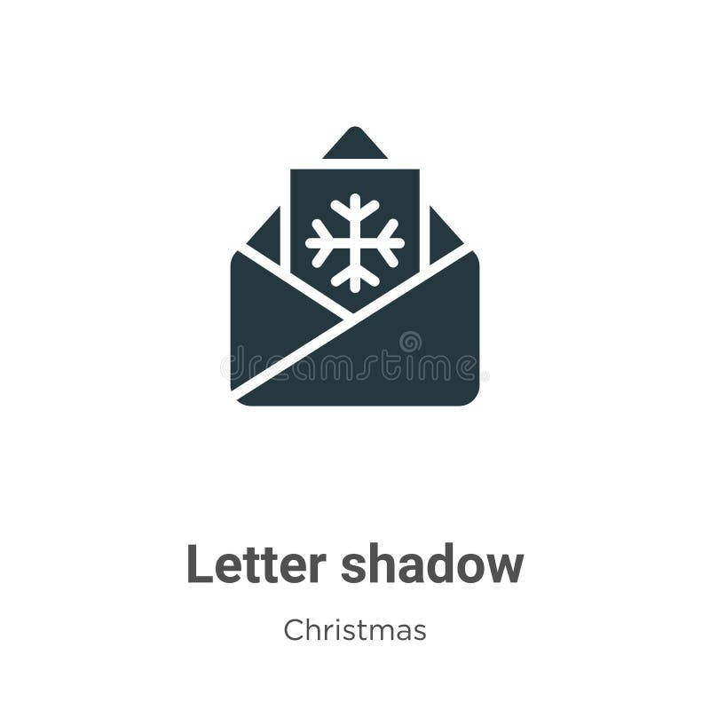 Letter Shadow Vector Icon on White Background. Flat Vector Letter ...