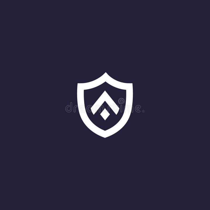 Letter a Shield Logo Design. Abstract Letter a in the Shield . Modern ...