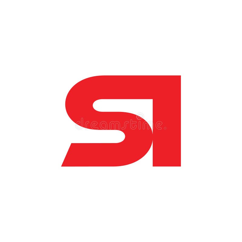 Letter Si Capital Geometric Simple Logo Vector Stock Vector ...