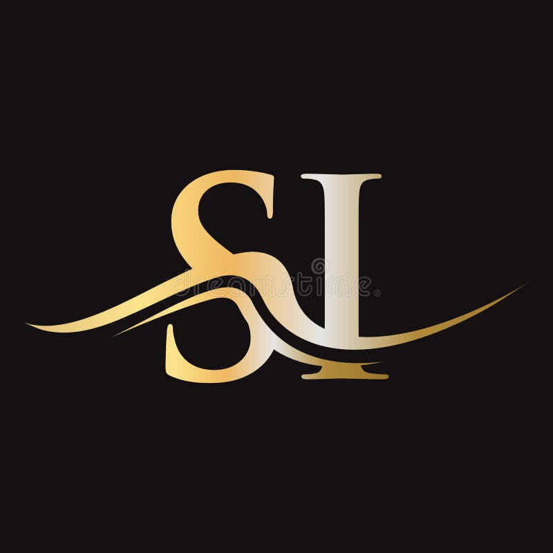 Letter SI Logo Design. Initial SI Logotype Template for Business and ...