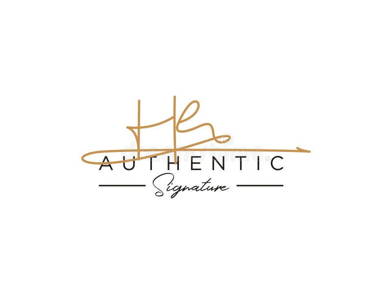 Letter he Signature Logo Template Vector Stock Vector - Illustration of ...