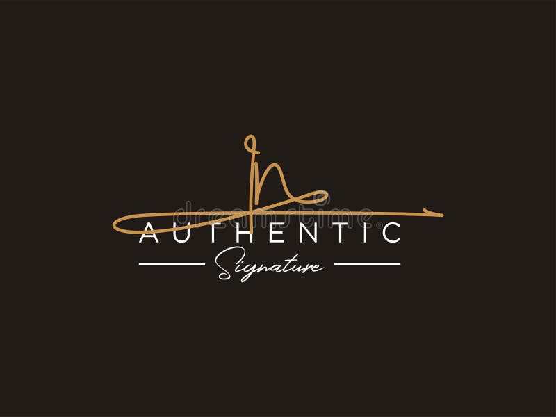 Letter in Signature Logo Template Vector Stock Vector - Illustration of ...