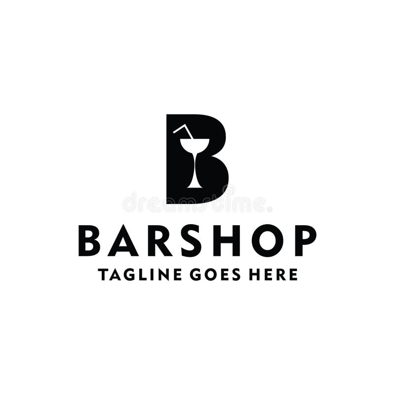 Letter B for Bar Shop Logo for Cafe and Coffee Shop Stock Vector ...