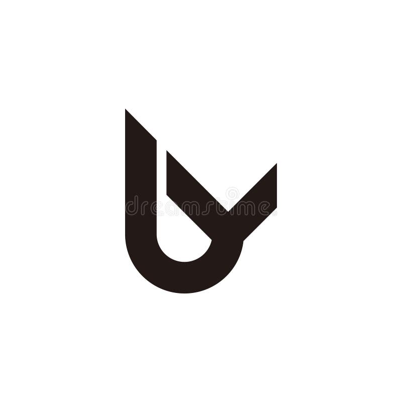 Letter by Simple Geometric Line Logo Vector Stock Vector - Illustration ...