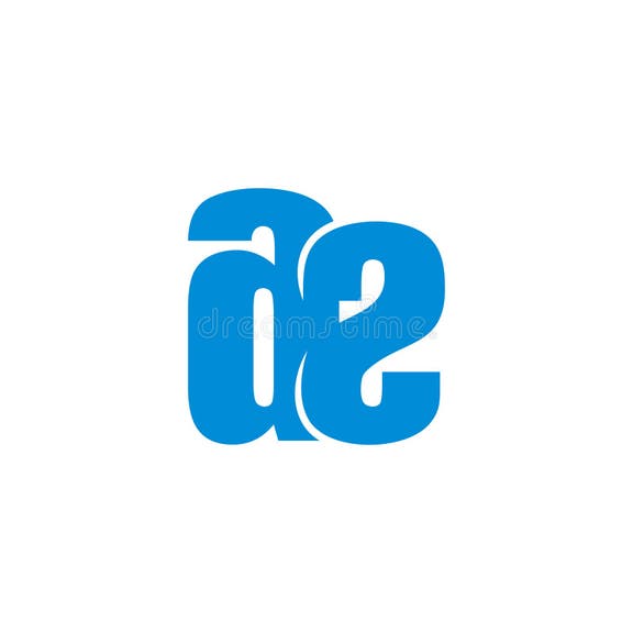 Letter A2 2a Simple Linked Font Blue Logo Vector Stock Vector ...