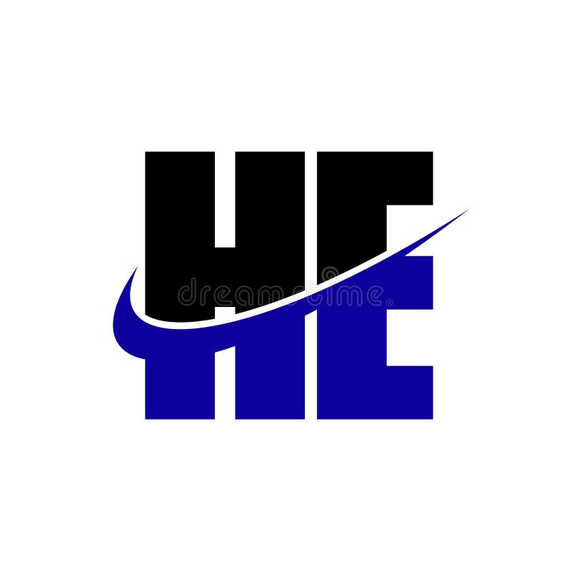 Letter he Simple Monogram Logo Icon Design. Stock Vector - Illustration ...