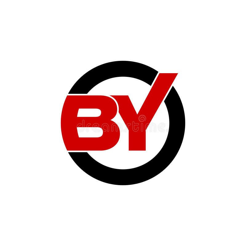 Letter by Simple Monogram Logo Icon Design. Stock Vector - Illustration ...