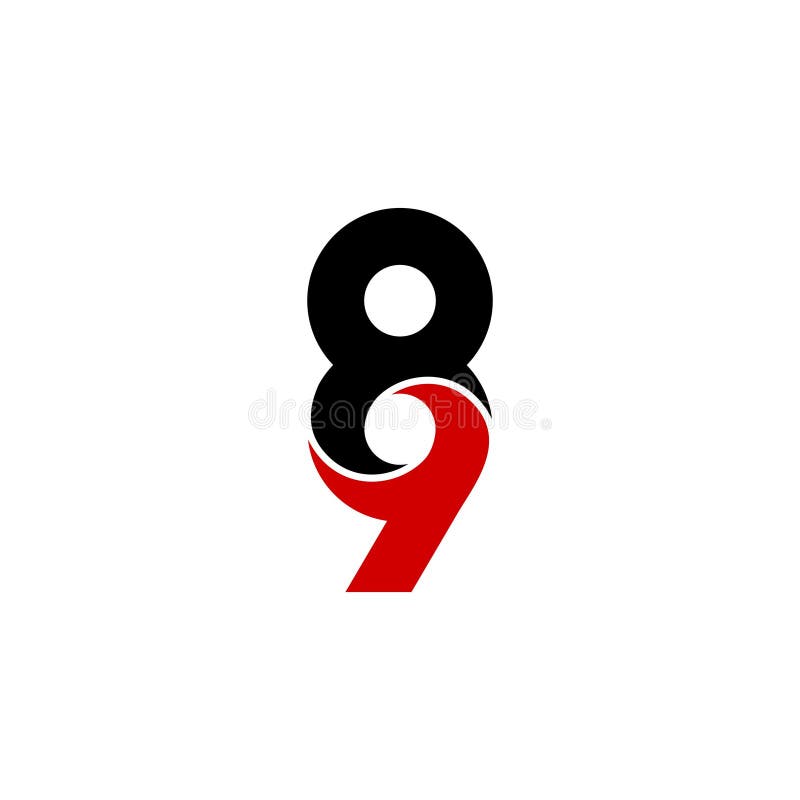 Letter 89 Simple Monogram Logo Icon Design. Stock Vector - Illustration ...