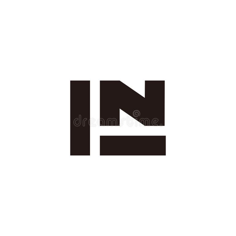 Letter in Simple Stripes Lines Geometric Logo Vector Stock Vector ...