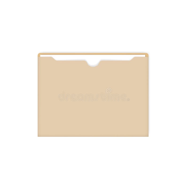 Letter Size Paper Envelope with Document Inside File Jacket - Template ...