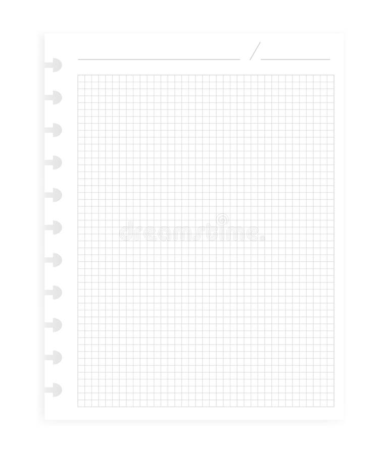 Letter Size Squared Paper Sheet with Header for Disc Binder, Template ...