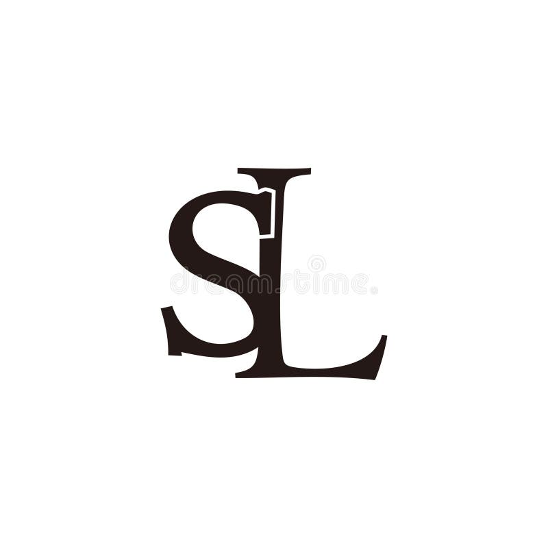 Letter Sl Simple Linked Black Logo Vector Stock Vector - Illustration ...