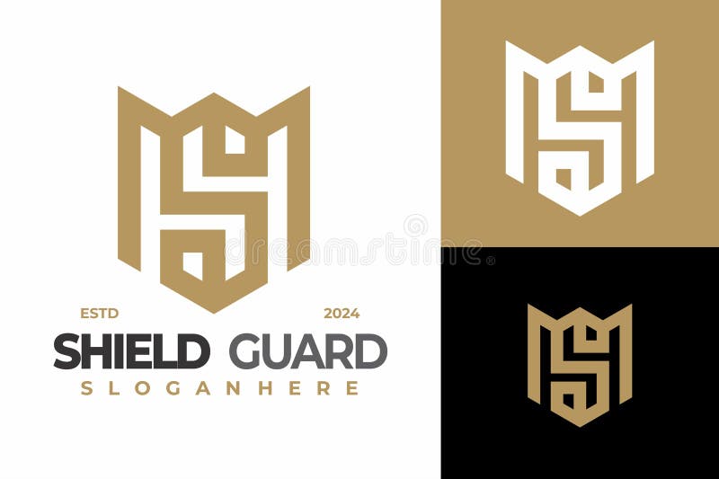 Letter Sm or Ms Shield Logo Design Vector Symbol Icon Illustration ...