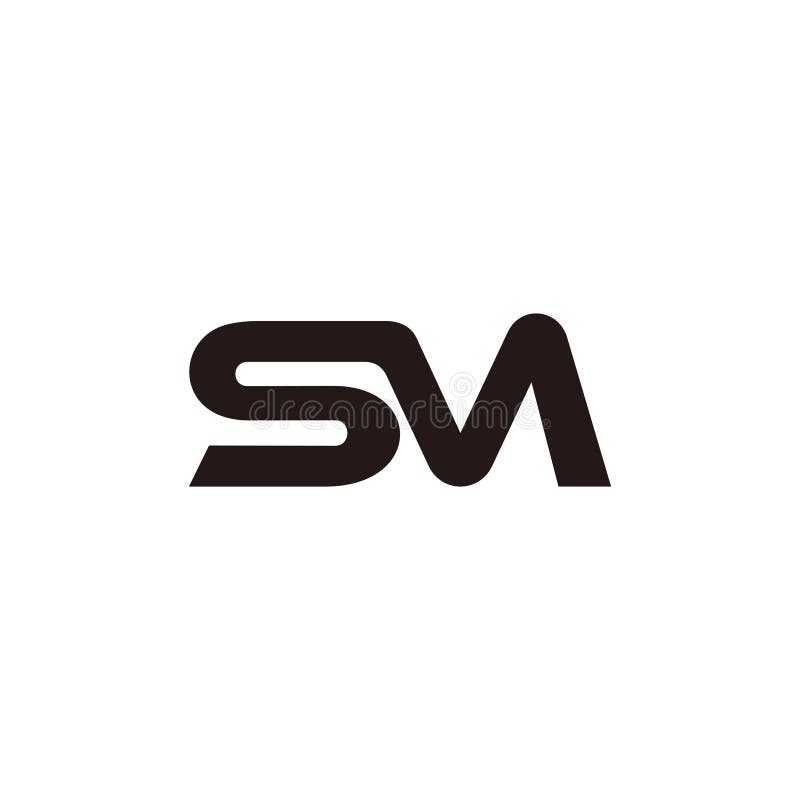 Letter Sm Simple Connect Line Symbol Logo Vector Stock Vector ...