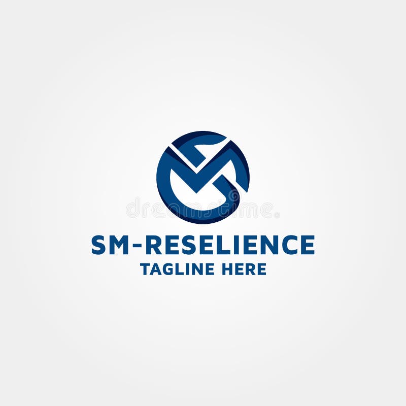 Letter SM Vector Logo Design Stock Vector - Illustration of line ...