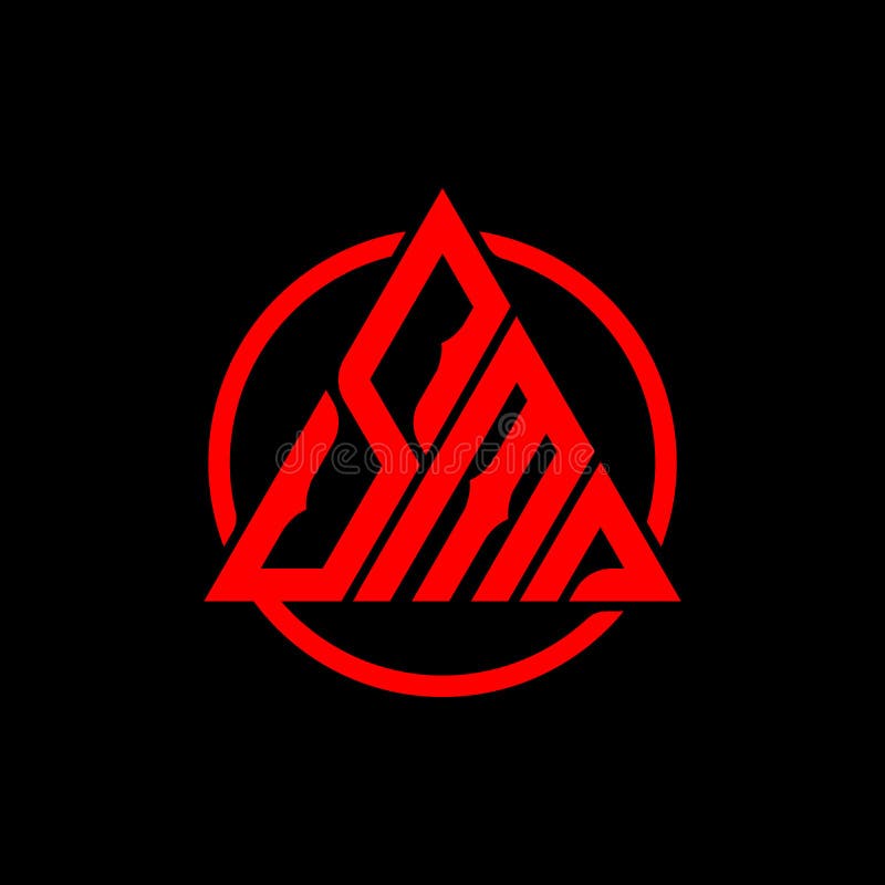 Letter SMA Triangle Shape Vector Logo Template Stock Vector ...