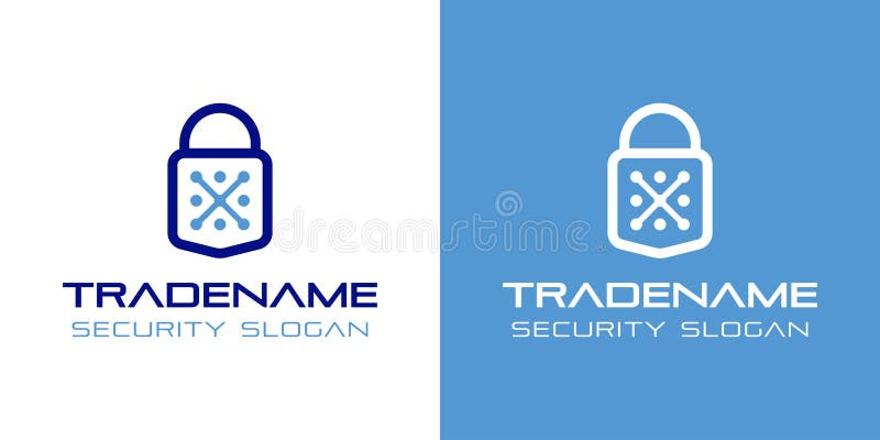 Letter X Smart Lock Logo, Perfect for Digital Padlock and Residential ...